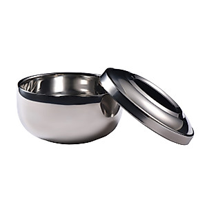 SEJONG COOK 2 Pairs KoreanStyle Double Wall Rice Bowl with High Strength Stainless Steel, Food Grade Stainless, Rice Bowl for Family, Korean Restaurant, Catering, Food Prep (2 Set)
