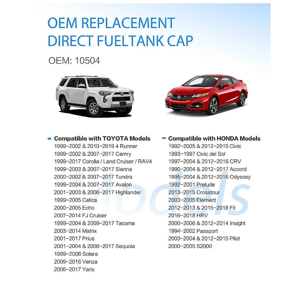 Locking Gas Cap,Lock Fuel Cap Replace10504 for Toyota 4Runner Camry Tundra Acura Tacoma Chevrolet Silverado Cruze Express Malibu Rav4 Honda CRV Nissan Altima GMC Mazda Infiniti Isuzu FJ Cruiser More