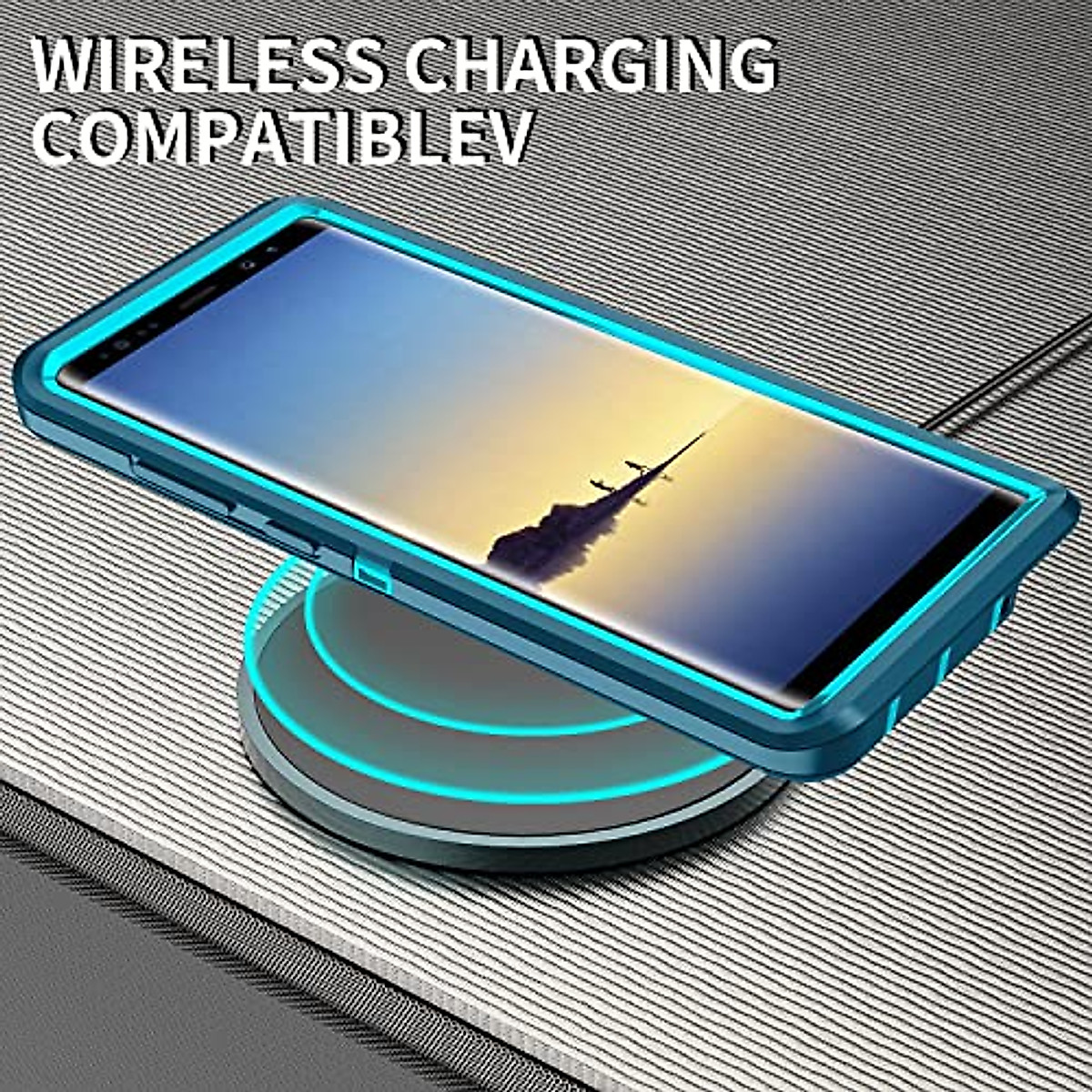 Mieziba for Galaxy Note 8 Case,Shockproof Dropproof Dustproof,3-Layer Full Body Protection Heavy Duty High Impact Hard Cover Case for Samasung Galaxy Note 8,Turquoise