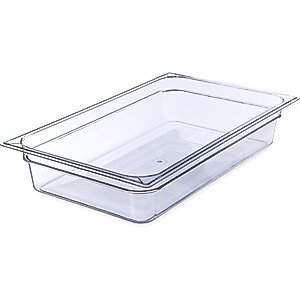 Carlisle FoodService Products StorPlus Plastic Food Pan, 4 Inches, Clear