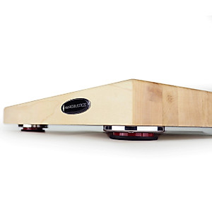 IsoAcoustics Delos Turntable Isolation Butcher Block Series: 1815M1 (18" W x 15" D x 1.75" H) Maple