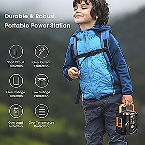 111Wh Portable Power Station, Takki Camping Solar Generator Power Bank with AC Outlet USB DC Port, Portable Charger Battery Pack for Fan, Camping, Laptop, School, Home, Emergency Backup
