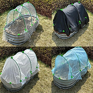 PirateAnt Greenhouse Hoops Set for DIY Grow Tunnel，Thickened High Tenacity PP Garden Hoops for Row Cover，Green Garden Hoops for Raised beds，DIY Plant Support Garden Stakes, 25pcs