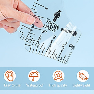 17Pcs Tshirt Ruler Guide for Vinyl Alignment, Prime Vinyl Tshirt Ruler for Cricut Heat Press HTV Vinyl Center Designs, Craft Sewing Supplies and Accessories