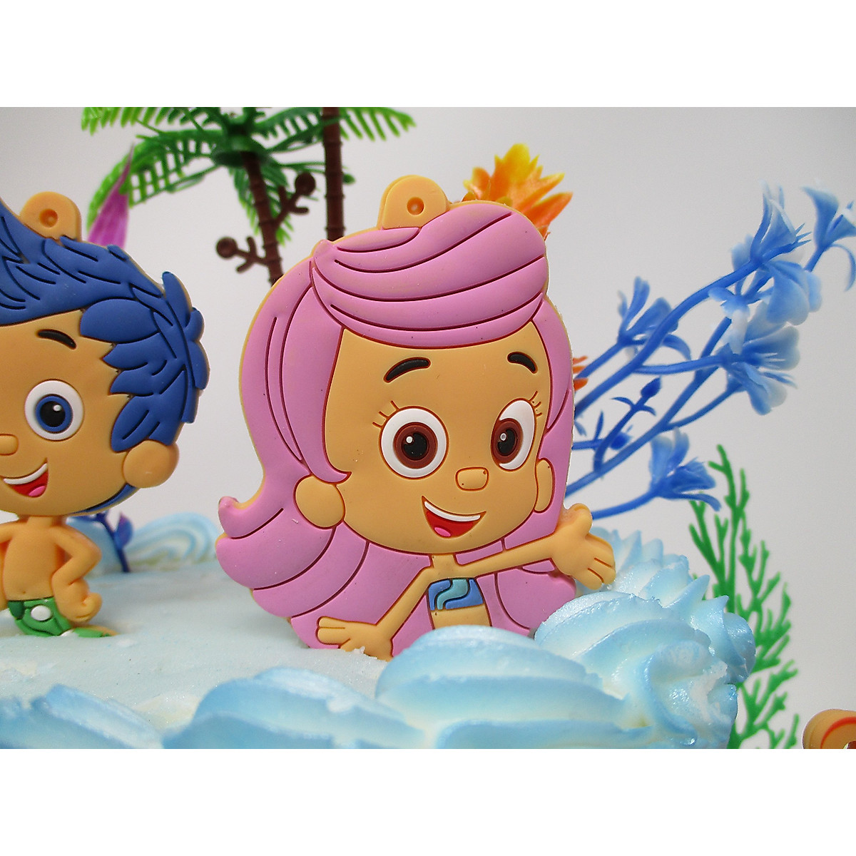 Bubble Guppies Birthday Cake Topper Set Featuring Gil and Friends with Underwater Decorative Accessories