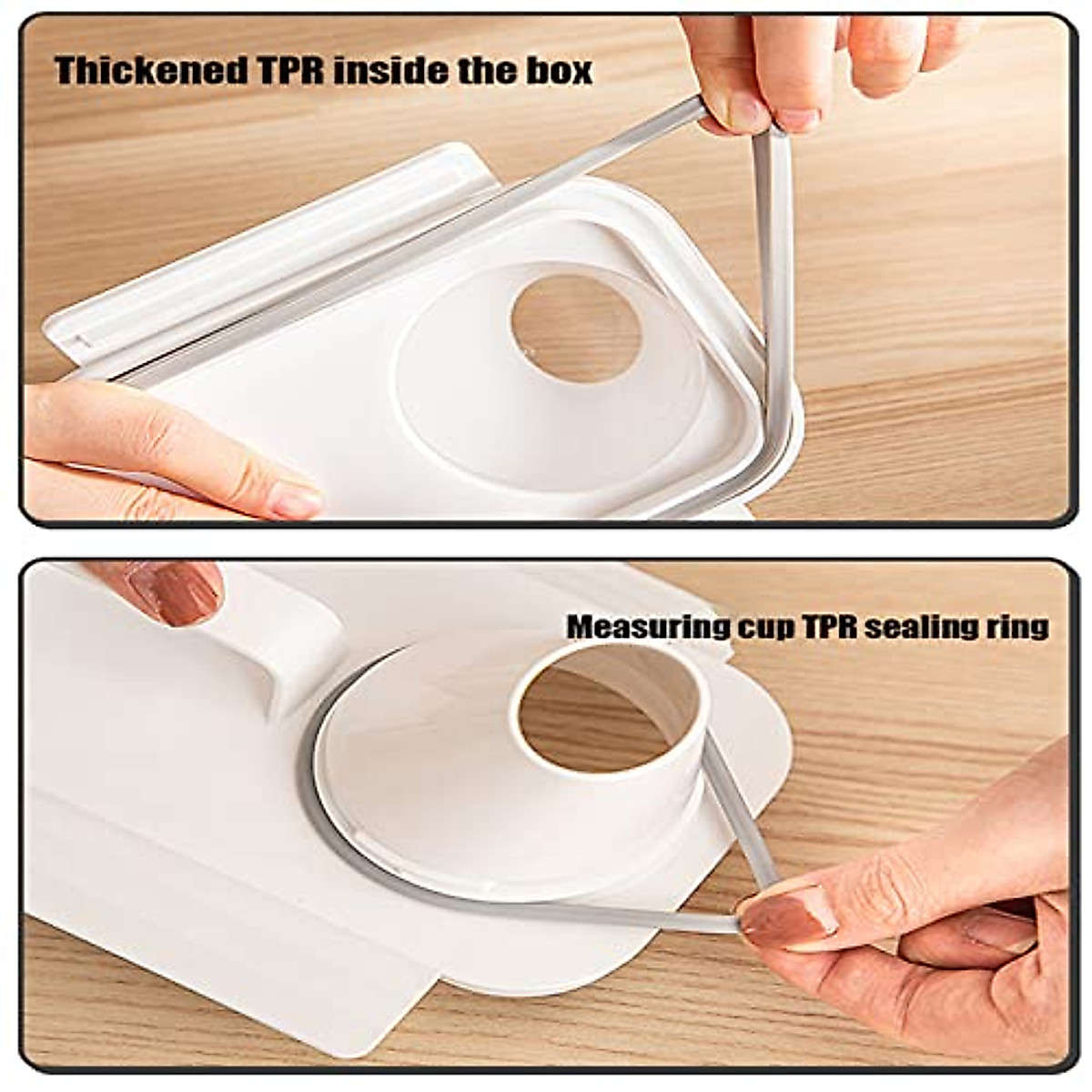 Generic Airtight Laundry Detergent Dispenser with Measuring Cup, Clear Laundry Powder Detergent Storage Box, Washing Powder Container Storage Bucket Plastic Detergent Box Laundry Room Organization,1100ML