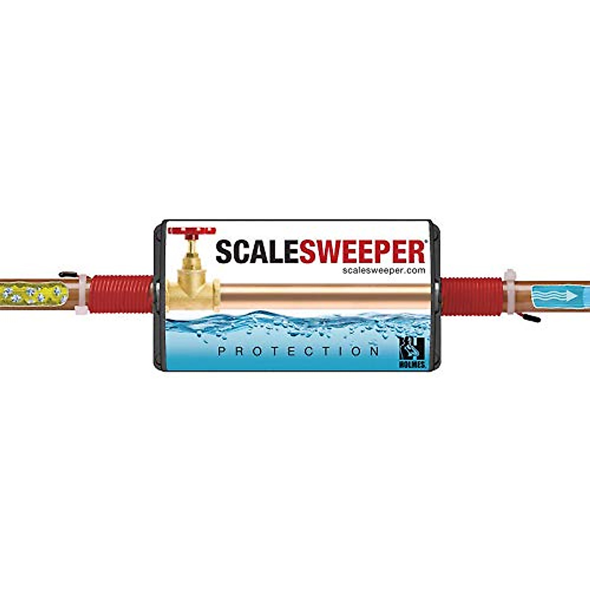 SCALESWEEPER Water Descaler | Electronic Water Conditioner Installs Where Water Enters Home to Protect Plumbing, Water Heater, Appliances 24/7 | Prevent Hard Water Scale & Scale Buildup
