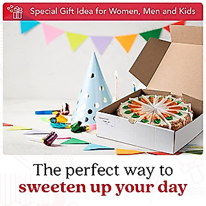 David's Cookies Layered Carrot Cake 10" - Pre-sliced 14 pcs. Fresh Gourmet Bakery Dessert With Rich Cream Cheese Frosting, Easter Food Gift Idea for Women, Men, Kids - Easter Snacks Cake for Delivery