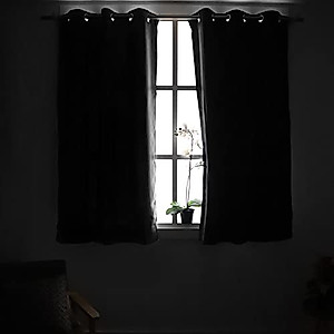 YoungsTex Blackout Curtains for Bedroom - Thermal Insulated Room Darkening Curtains Grommet Window Drapes for Living Room, 2 Panels, 42 x 63 Inch, Dark Grey