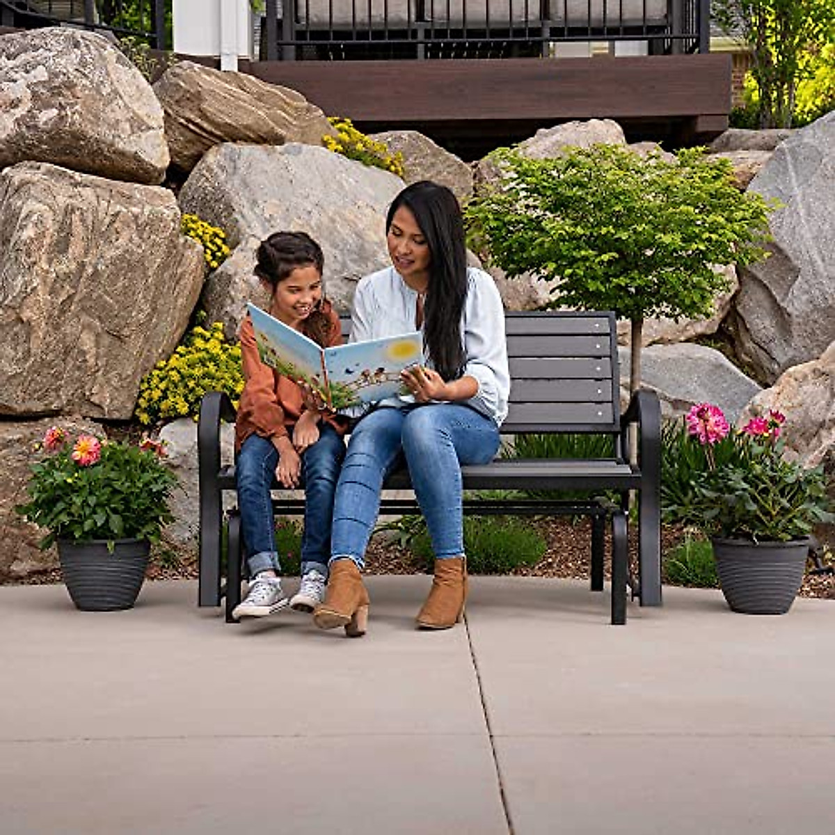 Lifetime 60276 Glider Bench, Harbor Gray