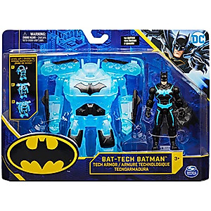 DC Comics Batman Bat-Tech 4-inch Deluxe Action Figure with Transforming Tech Armor, Kids Toys for Boys Aged 4 and up