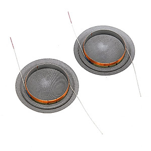 25mm Tweeter Voice Coil Replacement Parts, 2Pcs 1" Tweeter Diaphragm, 25-core Tweeter Coil and 5.4 Ohm Resistor for Speaker DIY