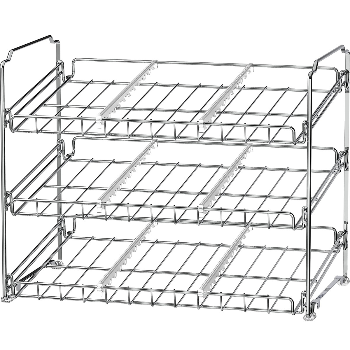 SimpleHouseware Stackable Can Rack Organizer, Chrome
