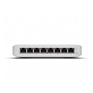 Ubiquiti UniFi Switch Lite 8 PoE | 8-Port Gigabit Switch with 4 PoE+ 802.3at Ports (USW-Lite-8-PoE),White