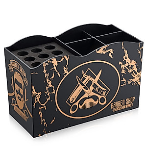 Noverlife Professional Hairdressing Scissors Holder, White Barber Scissors Holder Box Salon Shears Stand Organizer, Hairstylist Storage Case Keeper for Hair Cutting Tools Combs Clips Brushes