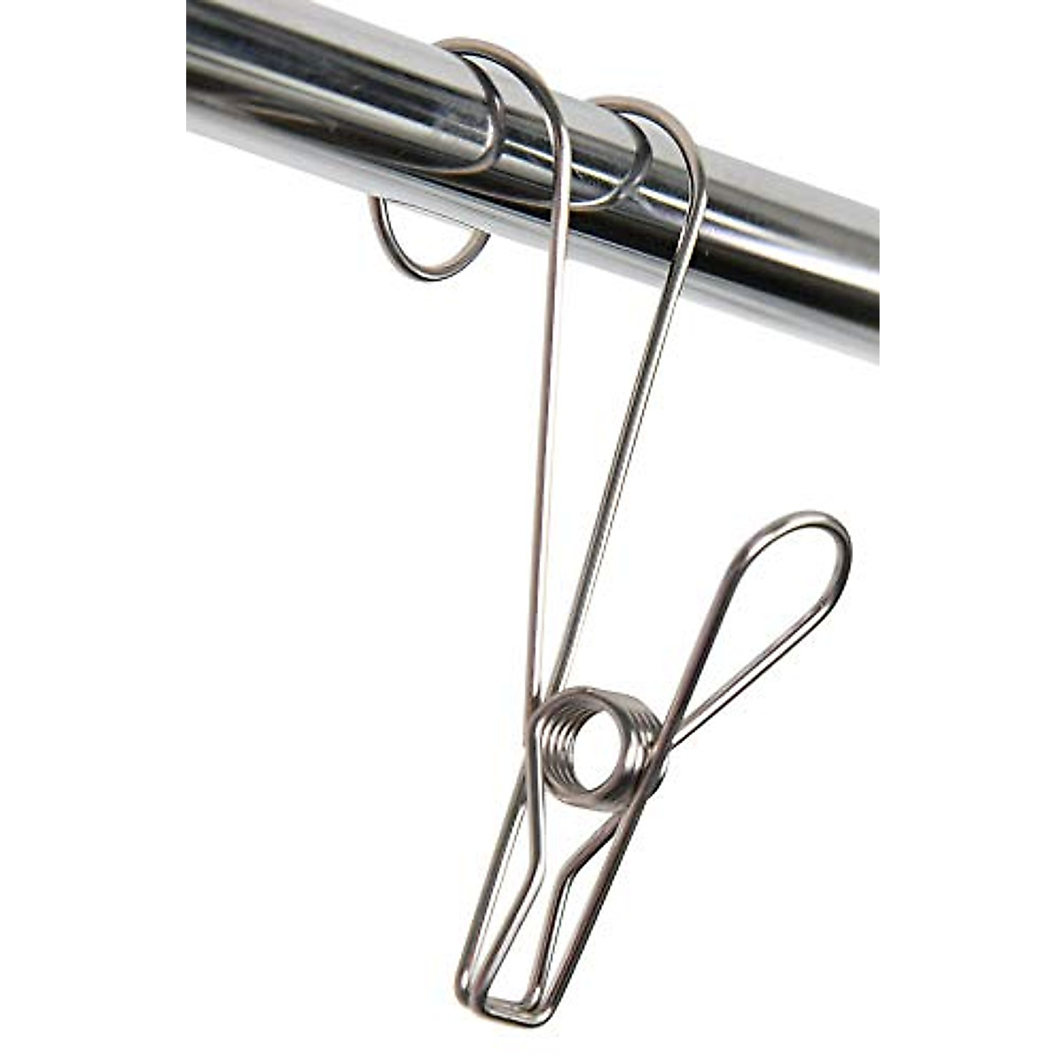 HOME-X Travel Hanging Clothes Pins, Clothes Clips Hooks, Portable Hangers for Clothes, Boot Hooks, Heavy Duty Metal Clips, 5 Pack, 4" L x 2 ½” W x 1" H