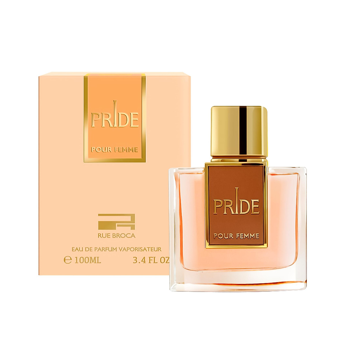 Rue Broca Pride Pour Femme Eau de Parfum For Women, 3.4 Fl. Oz – Elegant French Fragrance for Women, Long-Lasting Fruity Floral Scent with Green Apple, Jasmine, and Vanilla