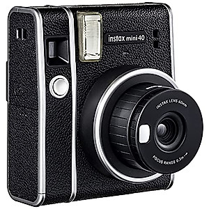 Fujifilm Instax Mini 40 Instant Film Camera with Built-in Selfie Lens, Auto Exposure, Auto Shutter Speed, Easy to Use, Stylish and Classic Design Polaroid Cameras for Pro or Beginners (Renewed)