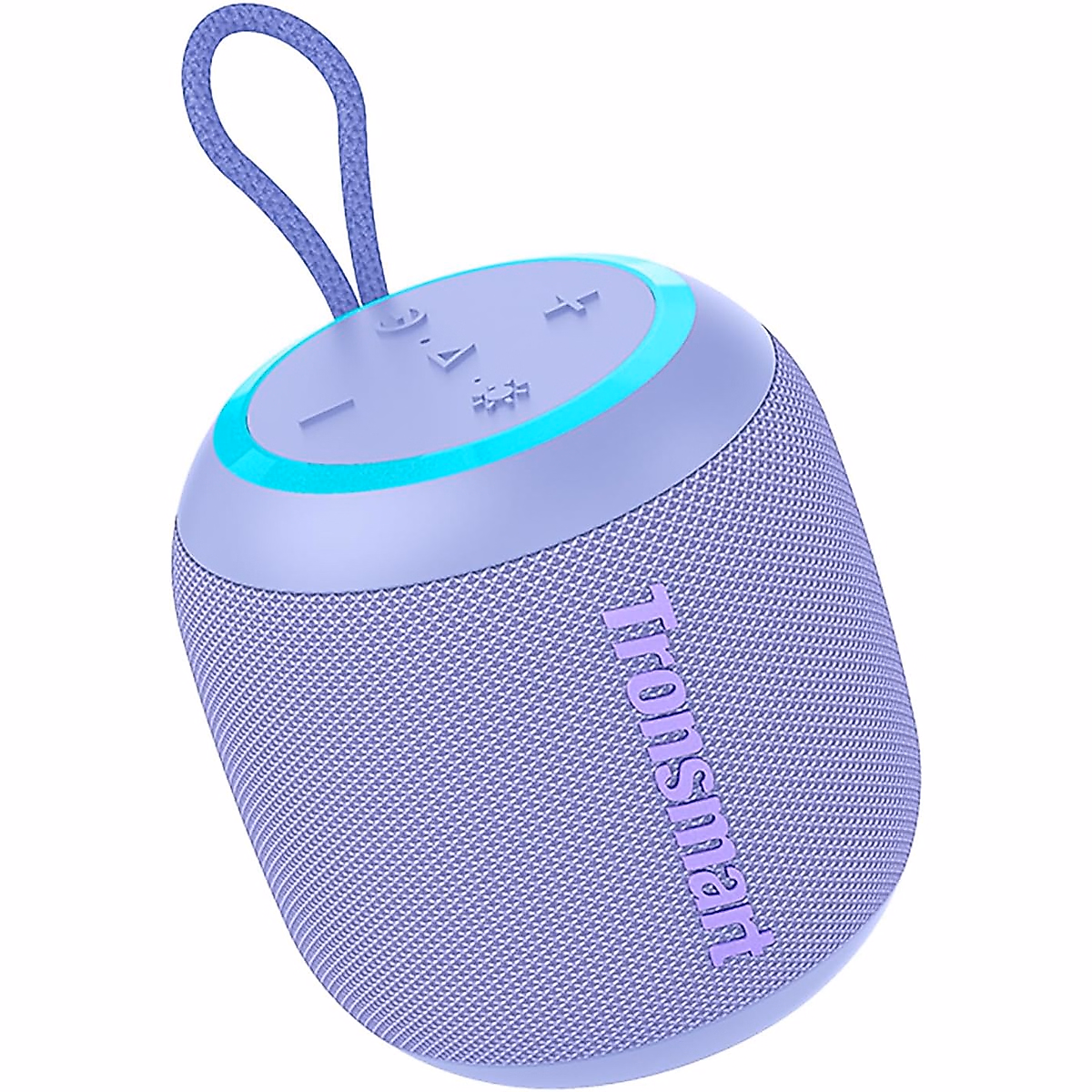 Tronsmart T7 Mini Compact Portable Bluetooth Speaker with Lights, Stereo Sound, Bluetooth 5.3, 18H Playtime, Stereo Pairing, Voice Assistant, IPX7 Waterproof Shower Speaker & Outdoor Speakers(Violet)