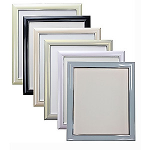 FRAMES BY POST Soda Picture Photo Frame, Plastic, Charcoal with Blue Mount, 50 x 40 cm Image Size 15 x 10 Inch