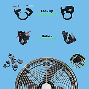 Laboomkey Stay Cool Outdoors with 18 Inch Misting Fan Kit - 26ft Water Mister Spray Tube& 5 Removable Brass Nozzles & Galvanized Solid Brass Adapter for patio misters for cooling outdoor