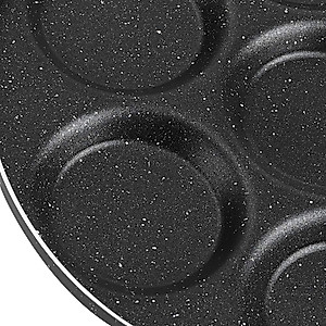 TOPINCN 7 Holes Frying Pan Non Stick Fried Eggs Cooking Pan Burger Mould Household Kitchen Cookware Cookware Breakfast Cooking Tool