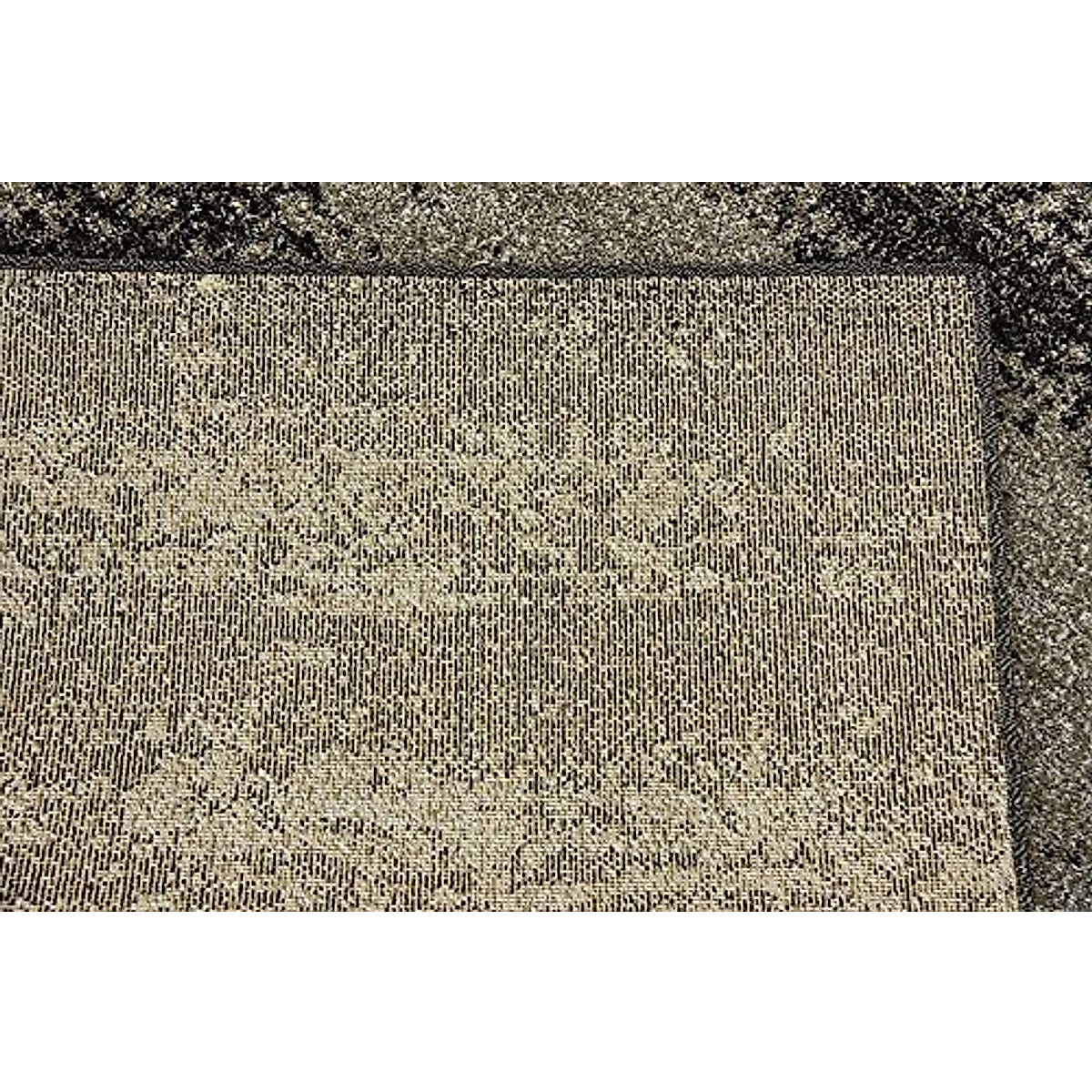 Unique Loom Del Mar Collection Area Rug - Lucille (5' 3" x 8' Rectangle, Dark Gray/ Ivory)