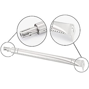 Htanch SA1071(4-Pack) 17.4375 inch Stainless Steel Burner Replacement for Broil King 9571-44, 9571-47, 9576-44R, 9576-47R, 9585-44, 9585-47, 9585-84, 9585-87, Regal 420, Regal 420 Pro, Regal 440