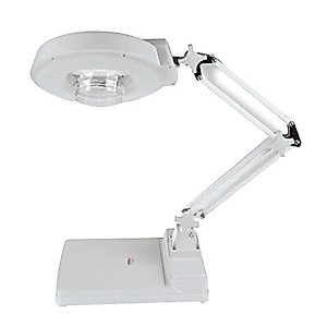 SFMZCM Desktop Magnifier Lamp with Light |Adjustable Arm Magnifier Lamp Light Magnifying Glass Lens Diopter Folding Magnifier