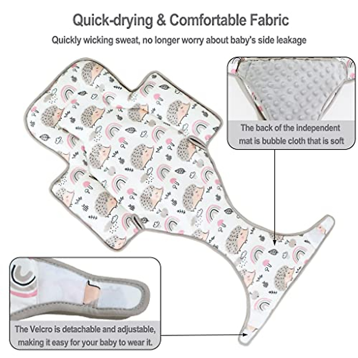 KAKIBLIN Breastfeeding Pillow, Multifunctional Baby Feeding Support Nursing Pillow for Tummy Time (Grey)