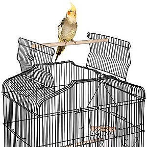 Yaheetech Open Play Top Medium Size Quaker Parrot Bird Cage Cockatiel Indian Ring Neck Sun Parakeet Green Cheek Conures Lovebirds Budgies Canary Finch Parrotlet Portable Bird Cage，Black