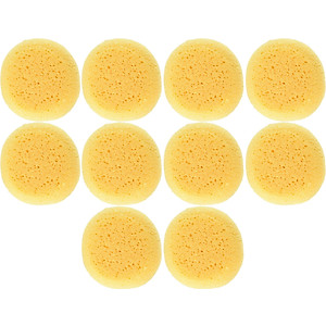 Creative Hobbies® 10 Pack of 3-1/2 Inch Round Synthetic Silk Sponges for Painting, Crafts, Ceramics, Household Use & More! Pack of 10 Sponges