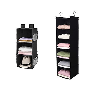 MAX Houser Hanging Closet Organizer, Hanging Sweater Organizer,Foldable Hanging Shelves for Closet
