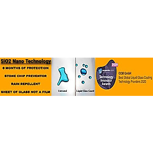 Liquid Glass Guard Rain Repellent and Windshield Protection - SiO2 Nano Technology (Two Pack-Year Treatment)