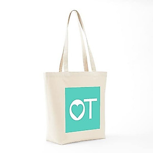 CafePress OT Occupational Therapy Heart Tote Bag Natural Canvas Tote Bag, Reusable Shopping Bag