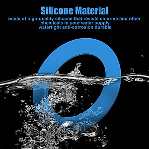 2pcs Canister Flush Valve Seal, Silicone Flush Valve Seal Kit American Standard 7301111-0070A Flush Valve Seal Kit Toilet Tank Gasket Replacement for Champion 4 Eljer Titan 4 Toilets (Blue)