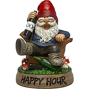 World of Wonders Drunken Miniature Garden Gnome | Garden Outdoor Decor and Yard Stuff | Mushroom Yard Decor | Fairy Garden Accessories Garden Outdoor Decor - 6"