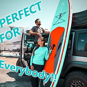 Freein SUP Inflatable Stand Up Paddle Board with Kayak Seat,Paddle Boards for Adults, Accessories sup Pump Adaptor,sup Kayak Paddle（Auqa,10'6"