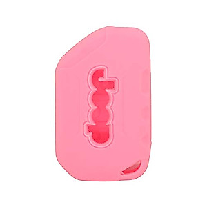 SEGADEN Silicone Cover Protector Case Holder Skin Jacket Compatible with JEEP Wrangler JL Gladiator JT 2 Button Flip Remote Key Fob CV4762 Pink
