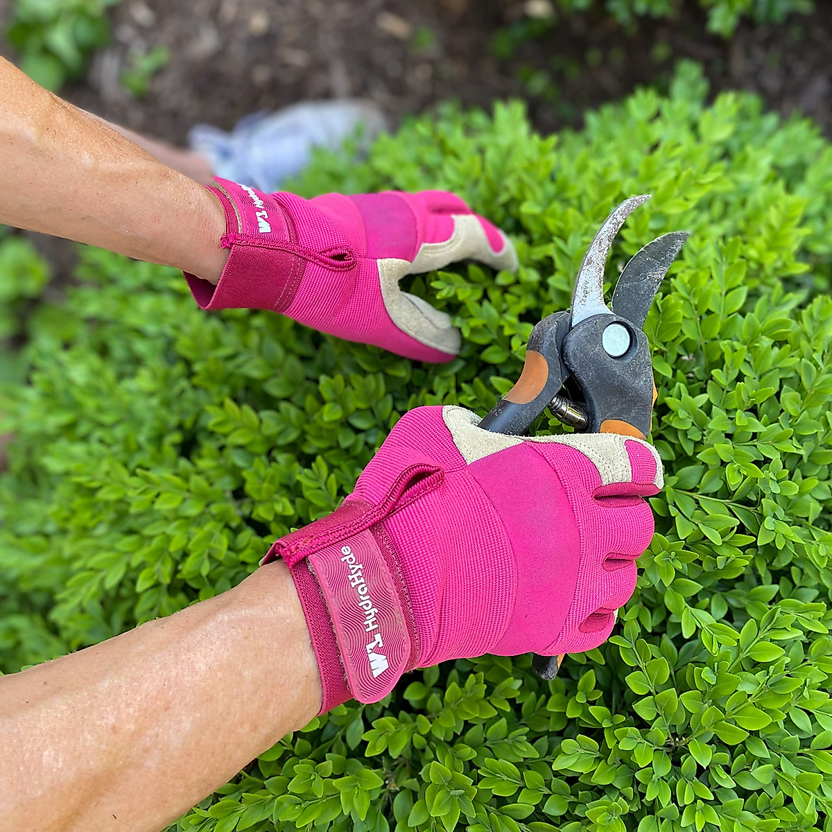 Wells Lamont Women’s HydraHyde Split Leather Hybrid Pink Gloves, Medium (3268M)