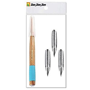 Tachikawa Pen Nib Holder(T-40) + Nikko G Pen Nib, Pack of 3,and Anti Rust Paper included