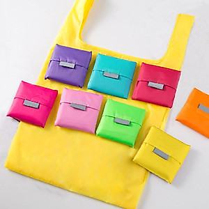 Grocery Tote Bags Cloth Reusable Foldable Recycle for Shopping Compact Handles Bulk Heavy Duty Strong Water Resistant Lightweight Pouch for Supermarket,Purple Clearence