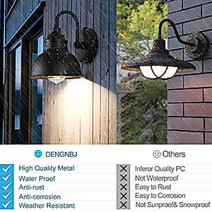 Dusk to Dawn Outdoor Wall Light,Includes LED Filament Bulb,Black Farmhouse Porch Light,Barn Lights Outdoor,Outdoor Gooseneck Lighting,Exterior Light Fixture,Outdoor Light for House,Garden,Garage,Yard