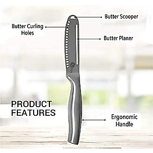 Simple preading Magic Butter Knife Spreader and Curler - Complete Your Kitchen Knives Set, Curl Your Butter with Ease 3 Different Ways