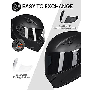 ILM Motorcycle Helmets Full Face with Anti-Fog Pinlock for Cascos para Motos Snowmobile Mens Women Heated Shield Compatible DOT Model 129