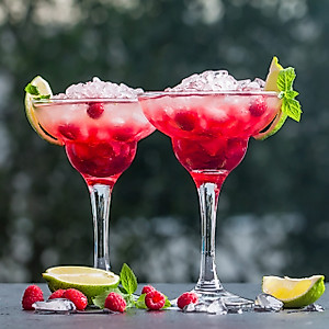 Set of 6 Margarita Glasses Martini Glasses, Whiskey, Gin, Tequila, Tall Cosmopolitan Glasses Bar Drinking Glasses Goblet Gift Set