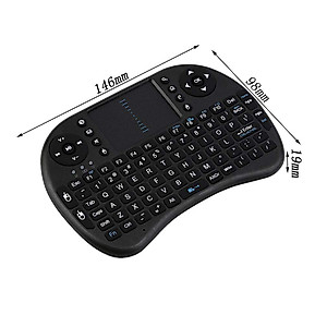 Mini Wireless Keyboard - 2.4GHz Controller with Touchpad Mouse Combo by TV xStream, Compatible with Android TV Box, IPTV, HTPC, Smart TV, PC, X-Box,etc.