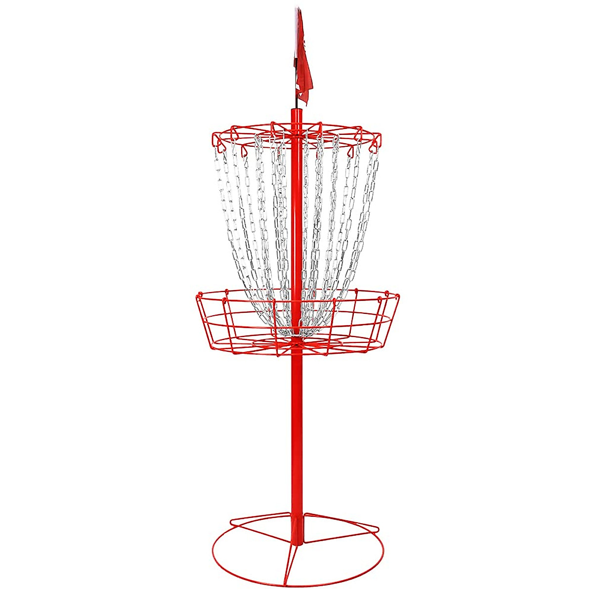 Remix Double Chain Practice Basket for Disc Golf - Red