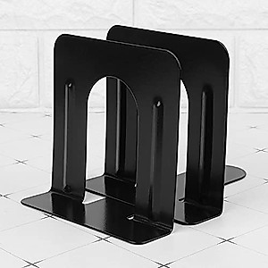 Thick Simple Style Metal Bookends Iron Support Holder Nonskid Desk Stands for Books
