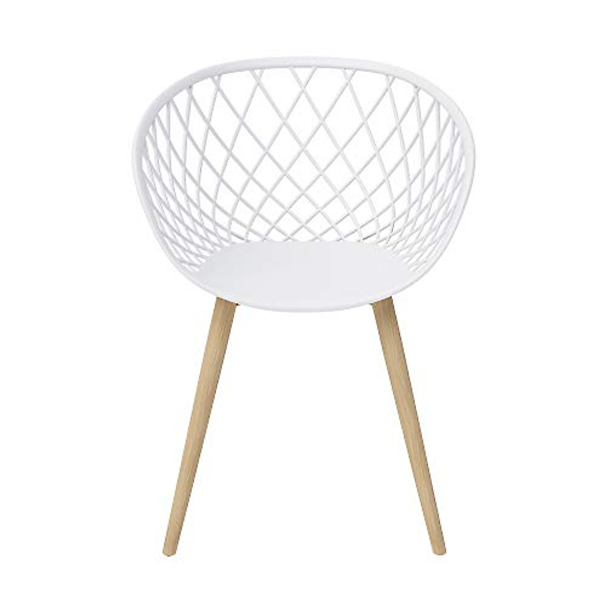 Jamesdar Kurv Mini Kids Chair, Set of 2, White/Natural